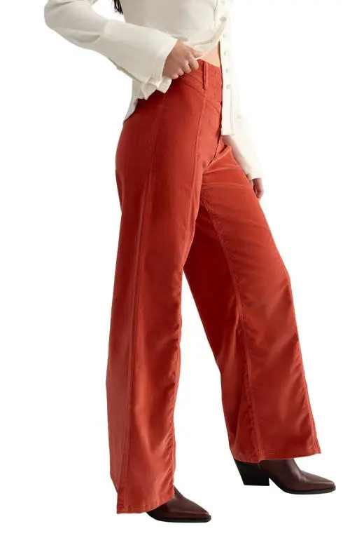 Free People Libre High Waist Wide Leg Corduroy Pants - Bossa Nova