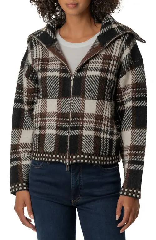 Kut From The Kloth Rue Zip Sweater Knit Jacket - Chocolate