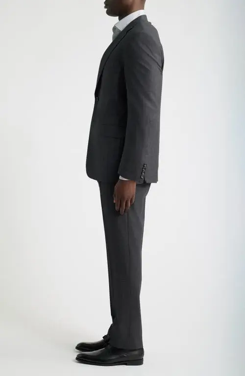 Canali Siena Regular Fit Shadow Plaid Wool Suit