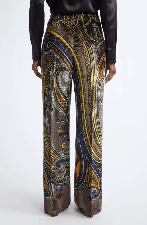 Etro Paisley Straight Leg Trousers - Printed Brown Base