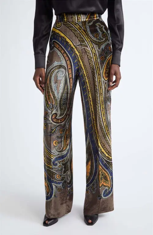 Etro Paisley Straight Leg Trousers