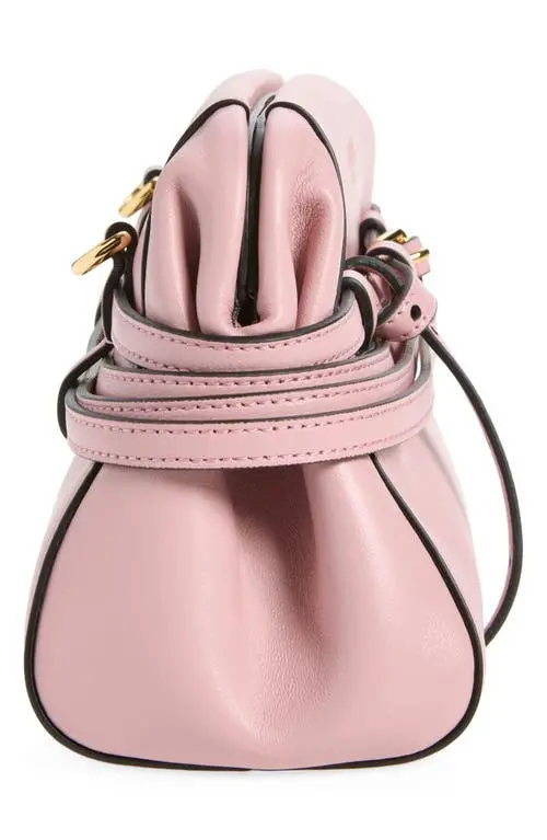 Moschino Tie Me Leather Clutch