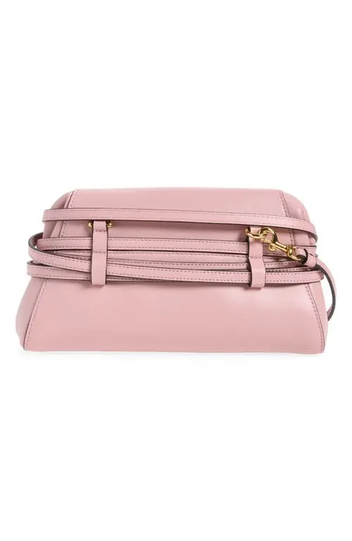 Moschino Tie Me Leather Clutch