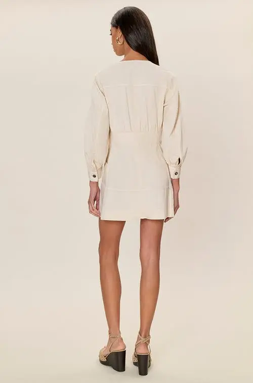 Rebecca Taylor Remi Garment Dyed Dress - Ecru