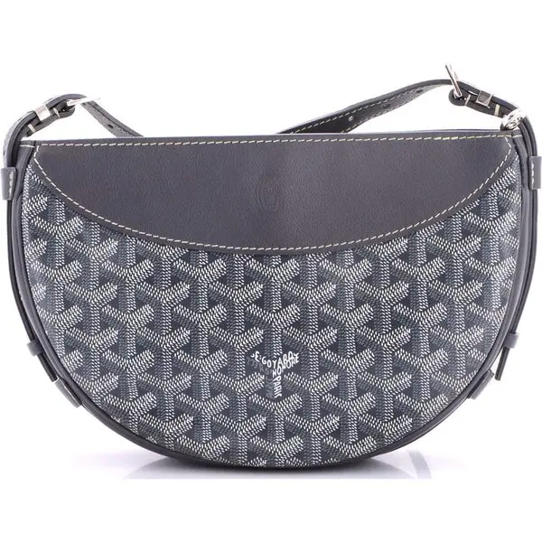 Goyard Hirondelle Shoulder Bag Coated Canvas And Leather - Grey