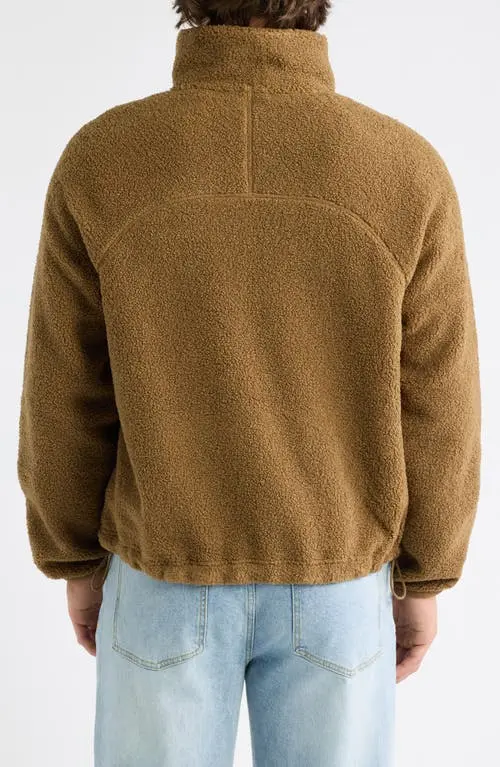 UGG Uggbraid Full Zip Fleece Jacket - Coffee Grounds