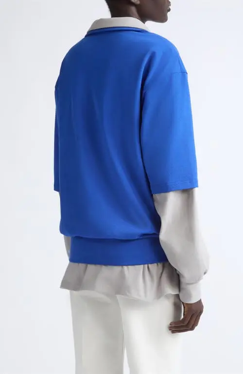 LII Double Layer Long Sleeve Polo