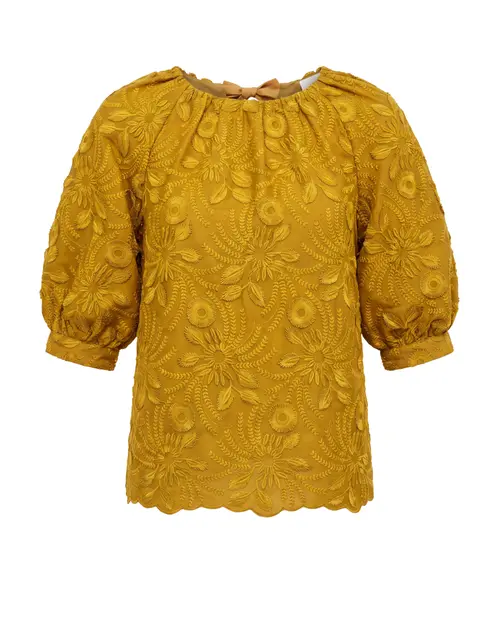 CARTOLINA Kaia 3d Embroidered Satin Top