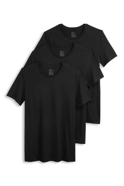 JOCKEY Cotton Stretch Crew Neck Undershirt3 Pack - Black