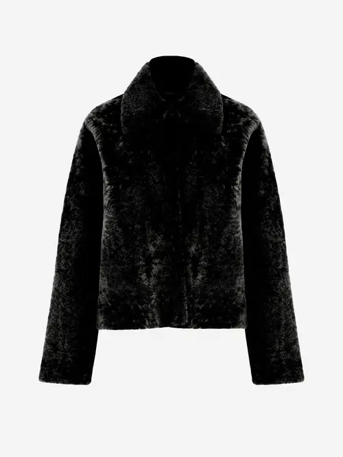 MINE BILGI Legato Shorn Merino Shearling Jacket - Black