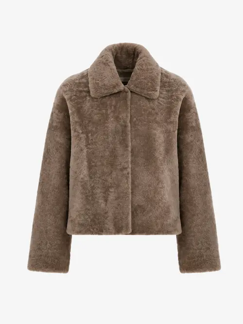 MINE BILGI Legato Shorn Merino Shearling Jacket - Tortora