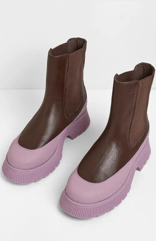 Charlotte Stone Gwen Mudguard Lug Sole Chelsea Boot - Umber