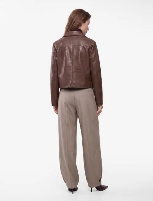 Koton High Rise Barrel Pants With Pleated