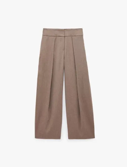 Koton High Rise Barrel Pants With Pleated