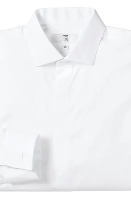 THE BLACK TUX Slim Cotton Fly-front Dress Shirt