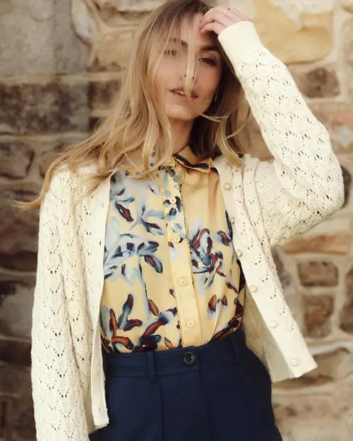 CARTOLINA August Pointelle Cardigan