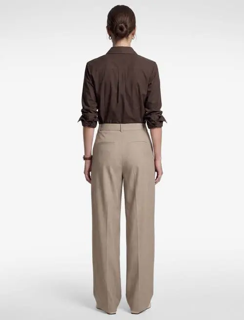 Koton Pleated Wide Leg Tailored Barrel Pants