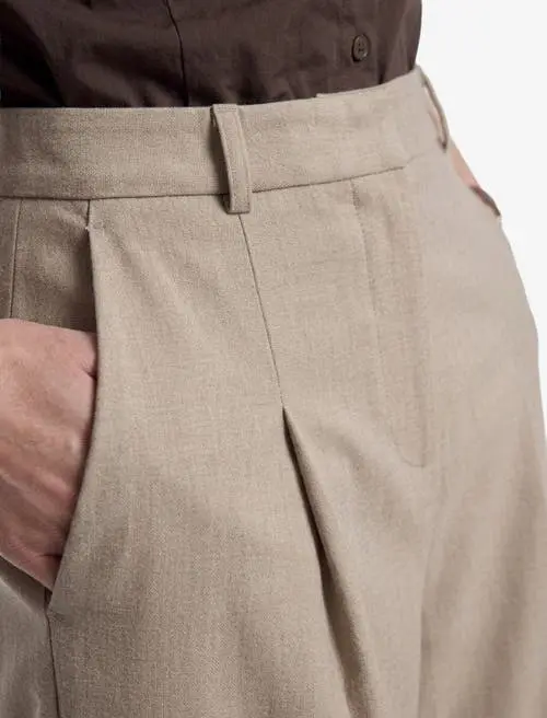 Koton Pleated Wide Leg Tailored Barrel Pants