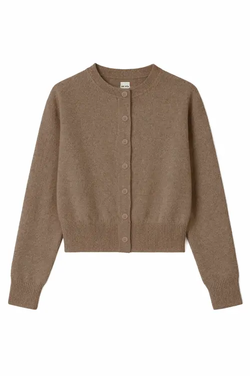 VIR VITA Agatha Cashmere Cardigan - Toasted Walnut