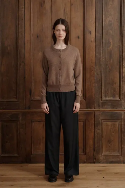 VIR VITA Agatha Cashmere Cardigan - Toasted Walnut
