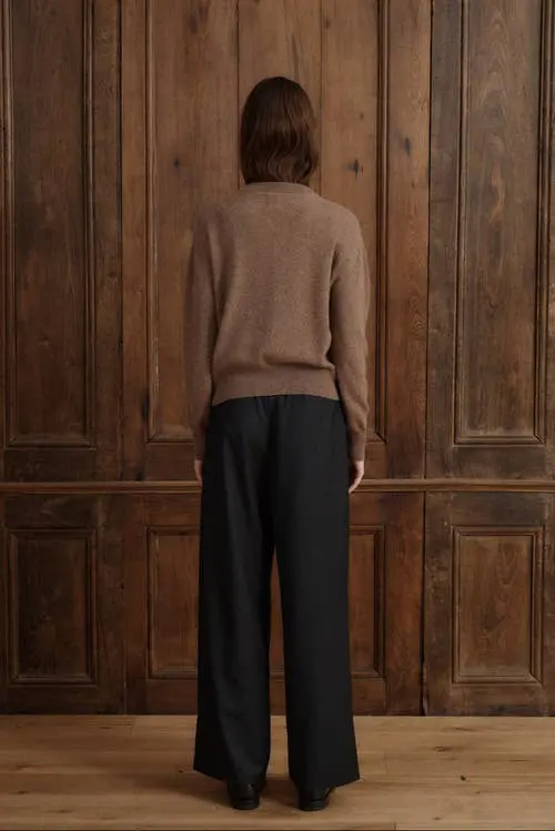 VIR VITA Agatha Cashmere Cardigan - Toasted Walnut