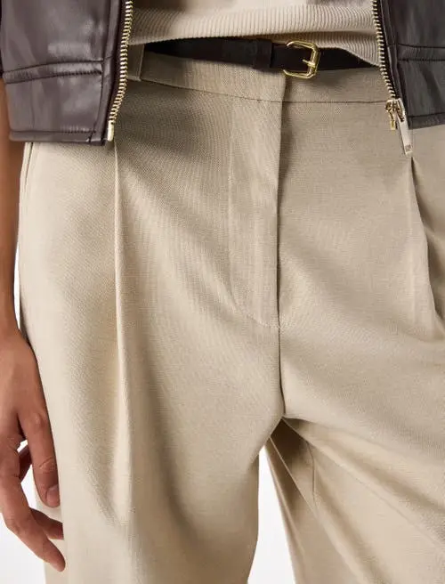 Koton Wide Leg Tailored Trousers With Belt