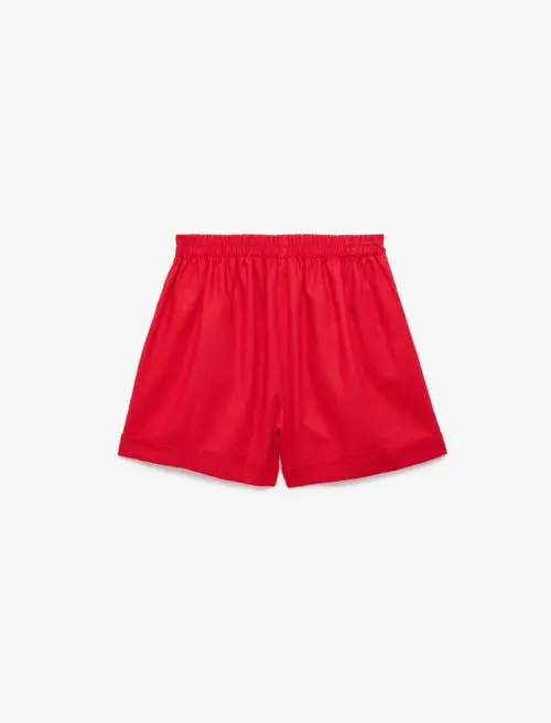 Koton Cuffed Linen Blend Pull-on Mini Shorts