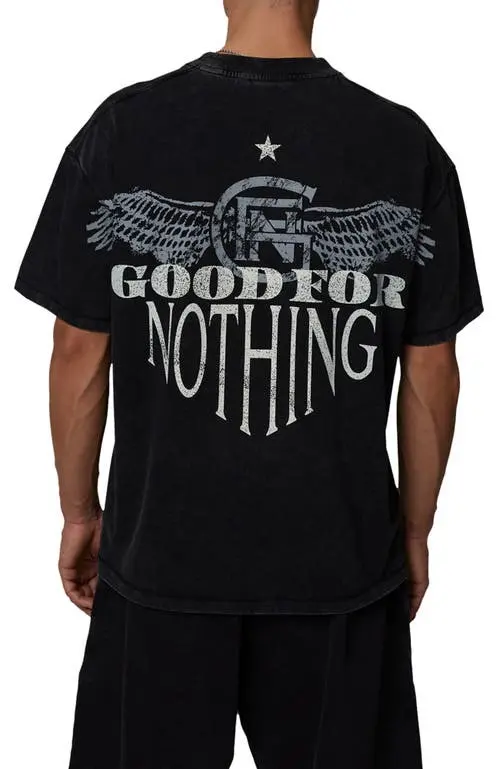 GOOD FOR NOTHING Oversized Fit Eagle T-shirt