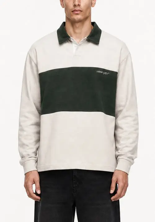 NANA JUDY Le Val Rugby Polo - Bone Emerald