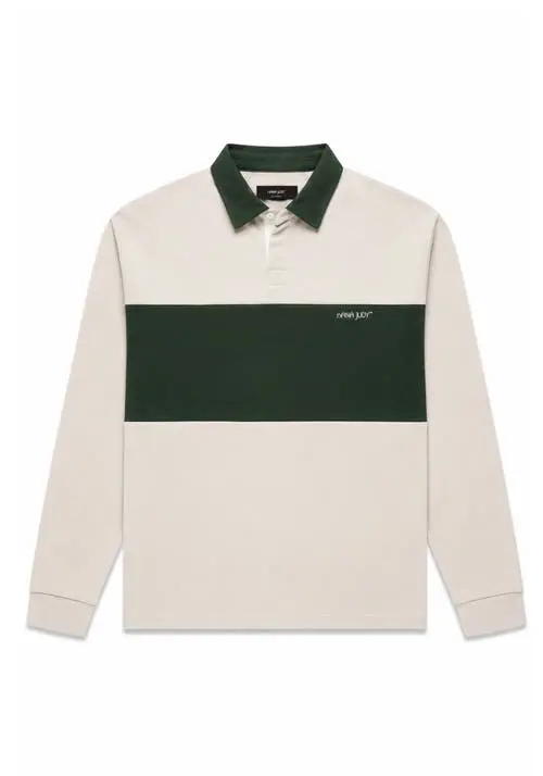 NANA JUDY Le Val Rugby Polo - Bone Emerald