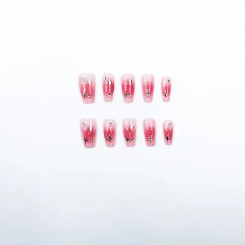 3H NAILS 3h Luxury Handmade Press-on Nails Gem Precision Nails - Pink