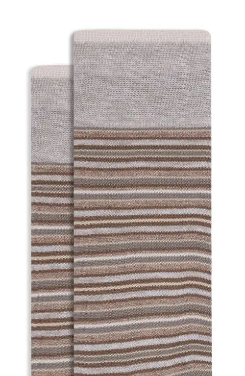 Bugatchi Stripe Cotton Blend Dress Socks