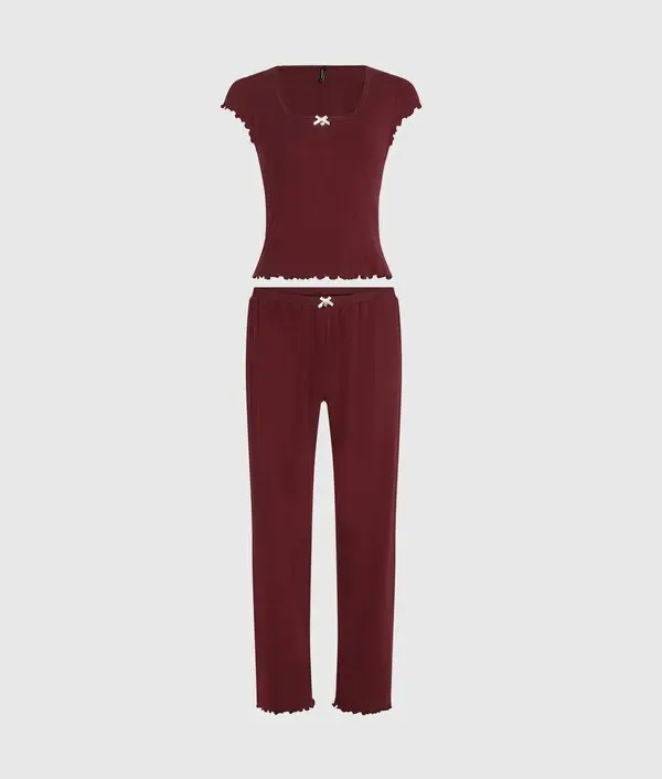 Karl Lagerfeld Autograph Pointelle Pajama Set