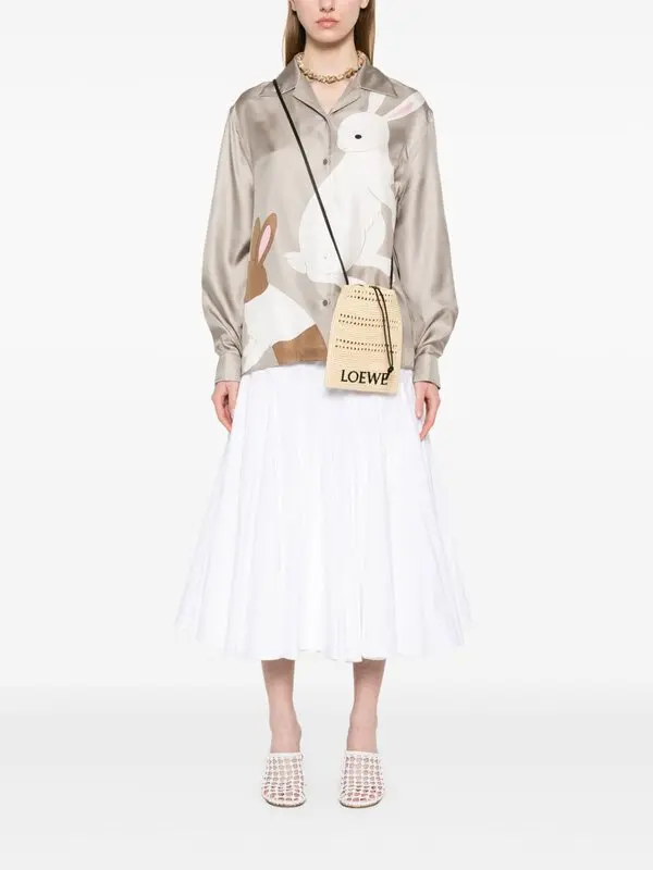 Loewe Rafia Drawstring Pocket Mini Bag