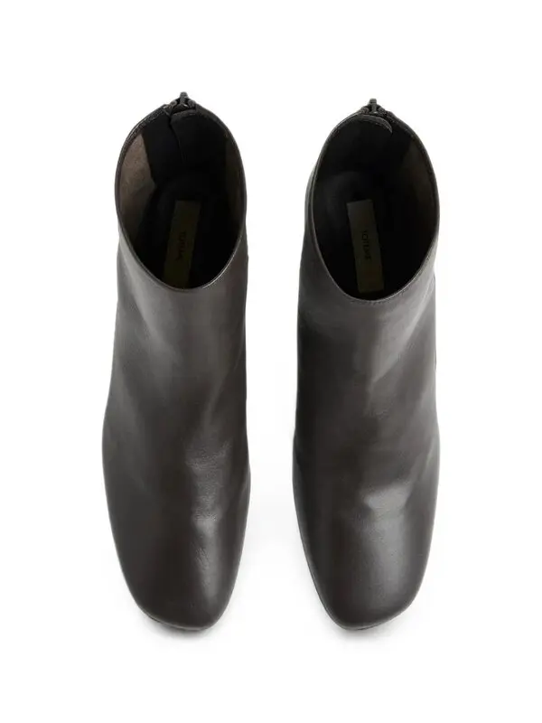 TOTEME Leather Heel Ankle Boots