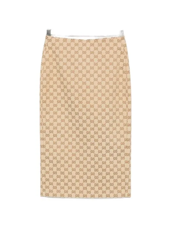 Gucci Gg Cotton Midi Skirt - Multicolor
