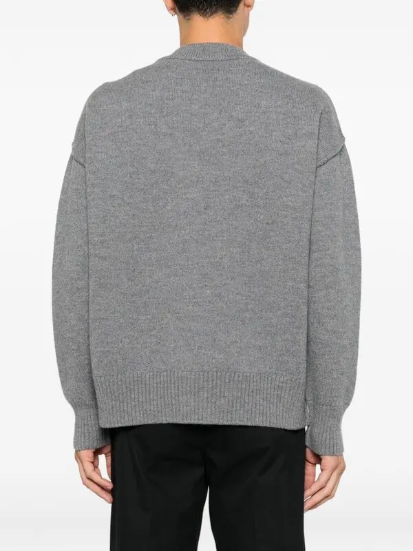 AMI Paris De Coeur Wool Cardigan
