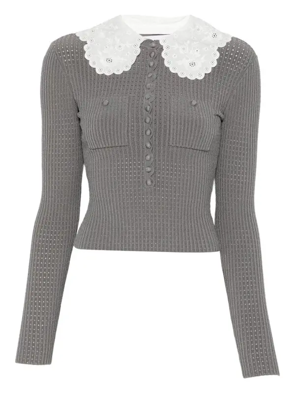 SELF-PORTRAIT Collar-detail Sweater