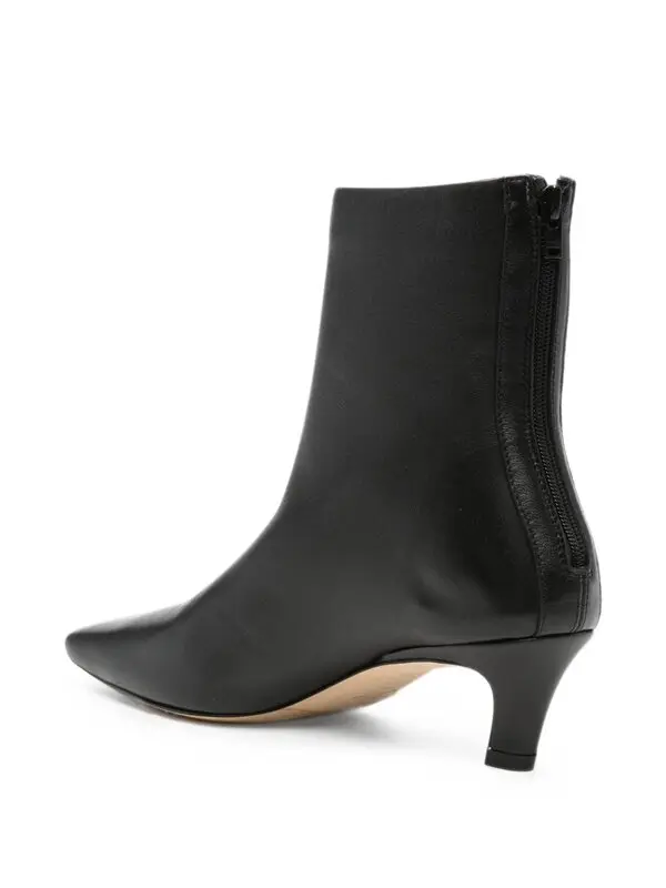 TOTEME Leather Heel Ankle Boots