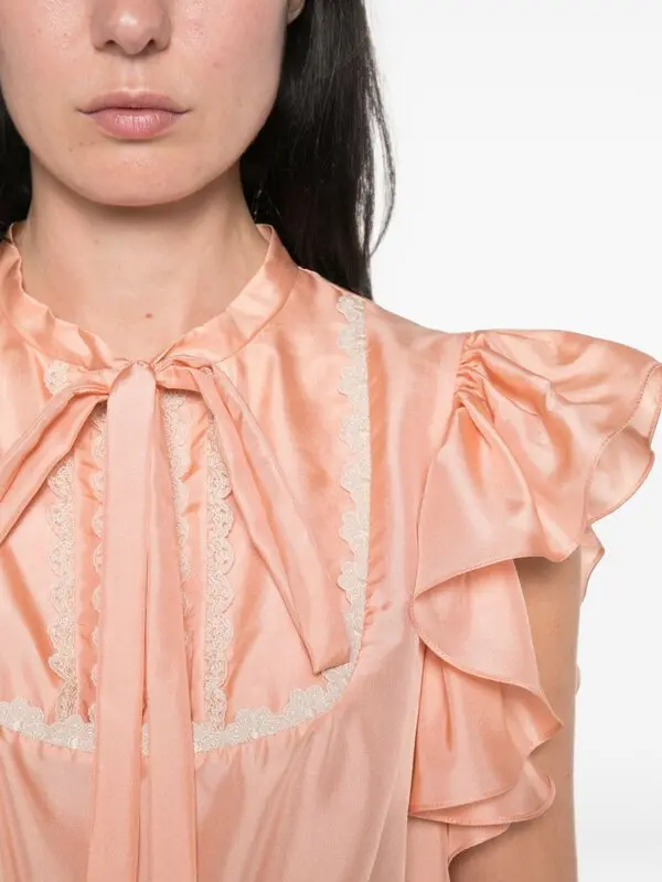 Chloé Silk Rouched Top