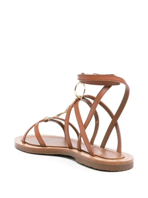 Celine Lympia Leather Sandals - Multicolor