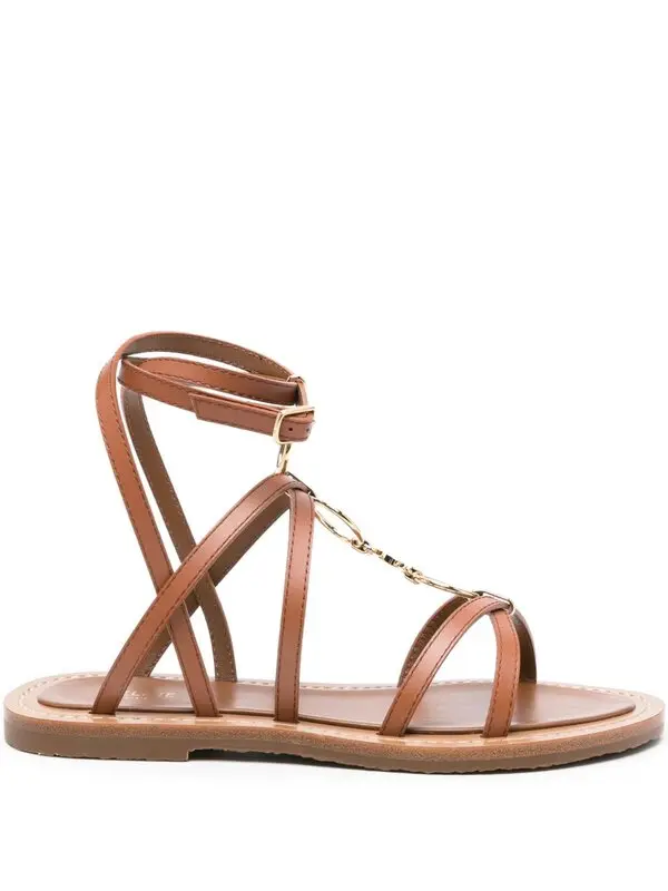 Celine Lympia Leather Sandals - Multicolor