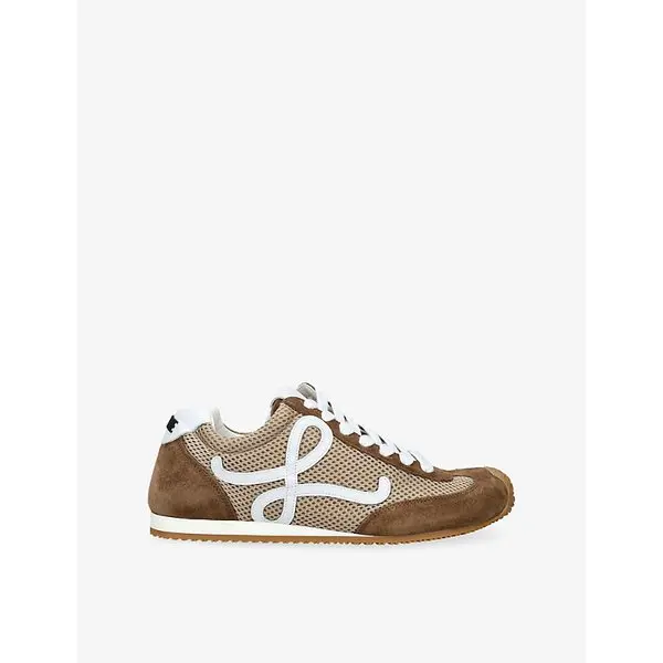 Loewe Ballet Runner 2.0 Suede And Mesh Trainers - Beige Comb