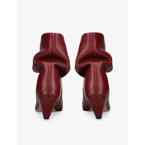 ANONYMOUS COPENHAGEN Vully Leather Heeled Ankle Boots - Red