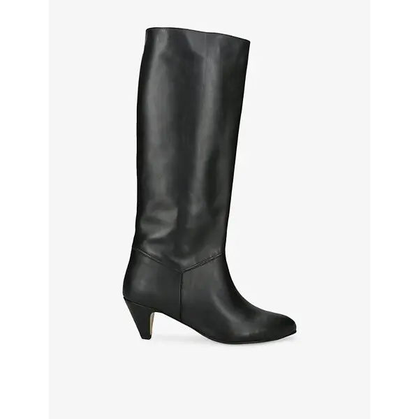 ANONYMOUS COPENHAGEN Jasmina Leather Heeled Knee-high Boots - Black