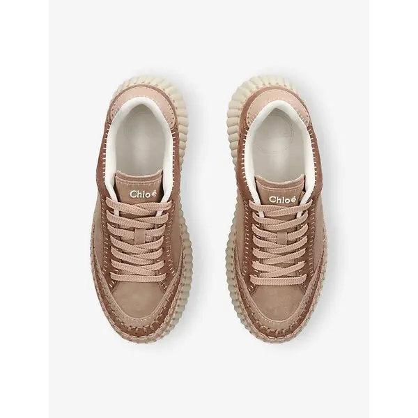 Chloé Nama Runner Platform Leather Trainers