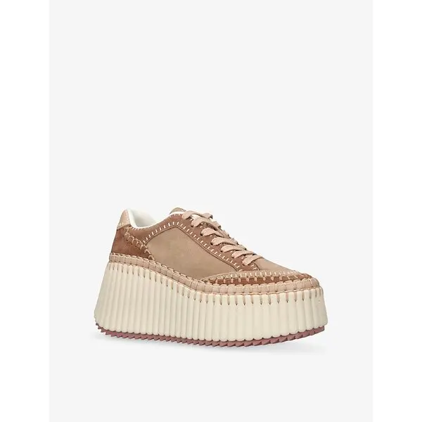 Chloé Nama Runner Platform Leather Trainers