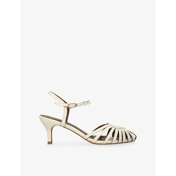 ANONYMOUS COPENHAGEN Keesha Leather Heeled Sandals - Cream
