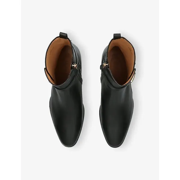 TOD'S Gomma Buckled Leather Heeled Ankle Boots