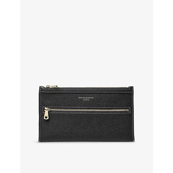 ASPINAL OF LONDON Hudson Leather Travel Pouch - Black